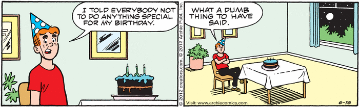 CLASSIC COMIC STRIP - Birthday Blues! | ComicMix